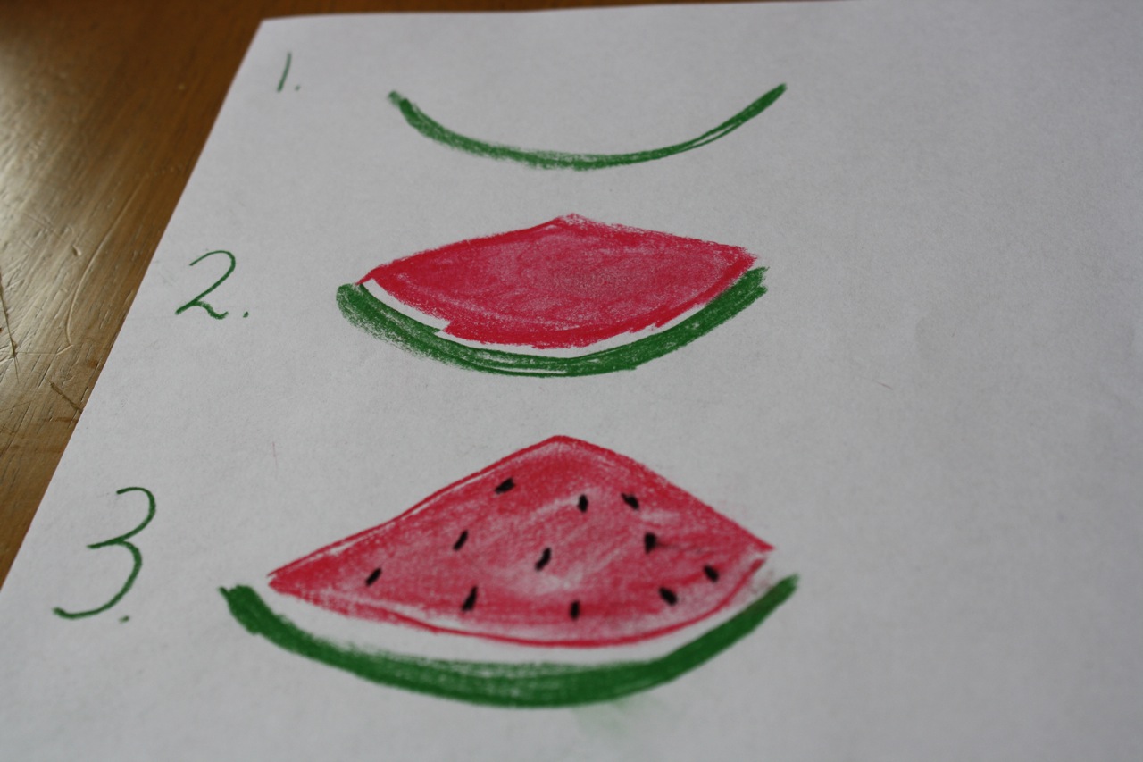 Watermelon: A Pastels Tutorial - Your BEST Homeschool