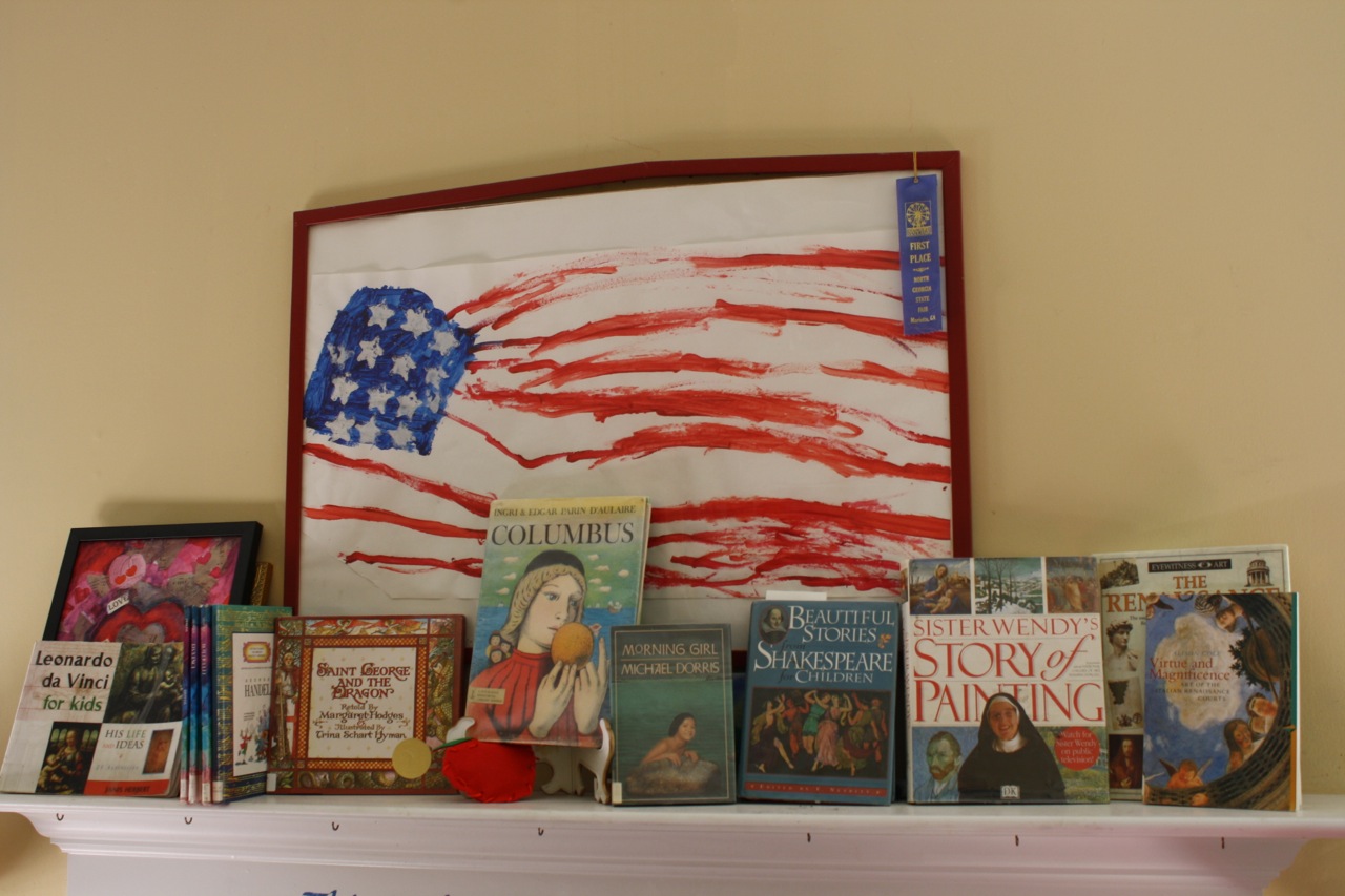 American Flag Chalk Pastel Art Tutorial - Your BEST Homeschool