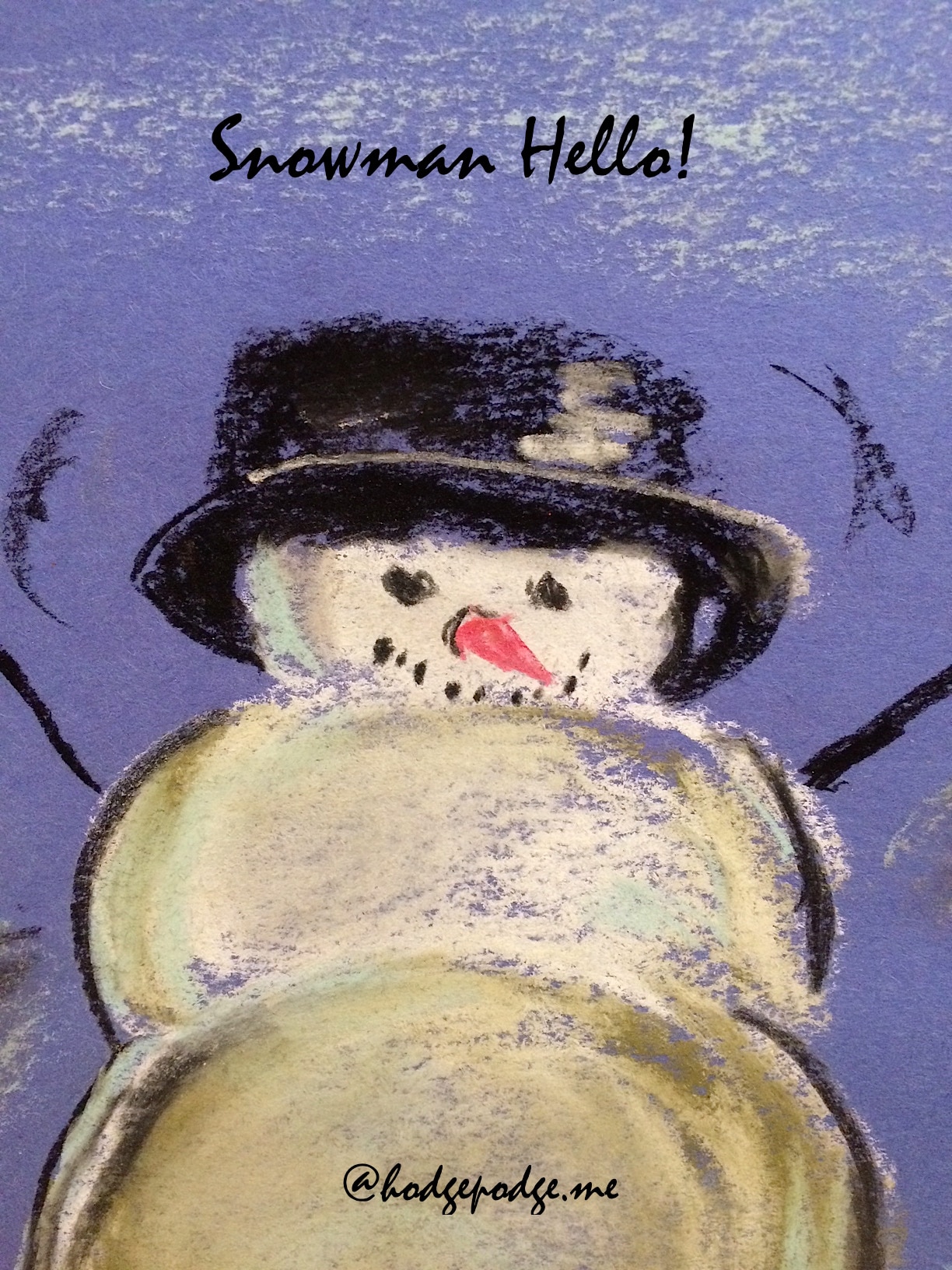 Chalk Pastel Snowman Art Tutorial - Your BEST Homeschool