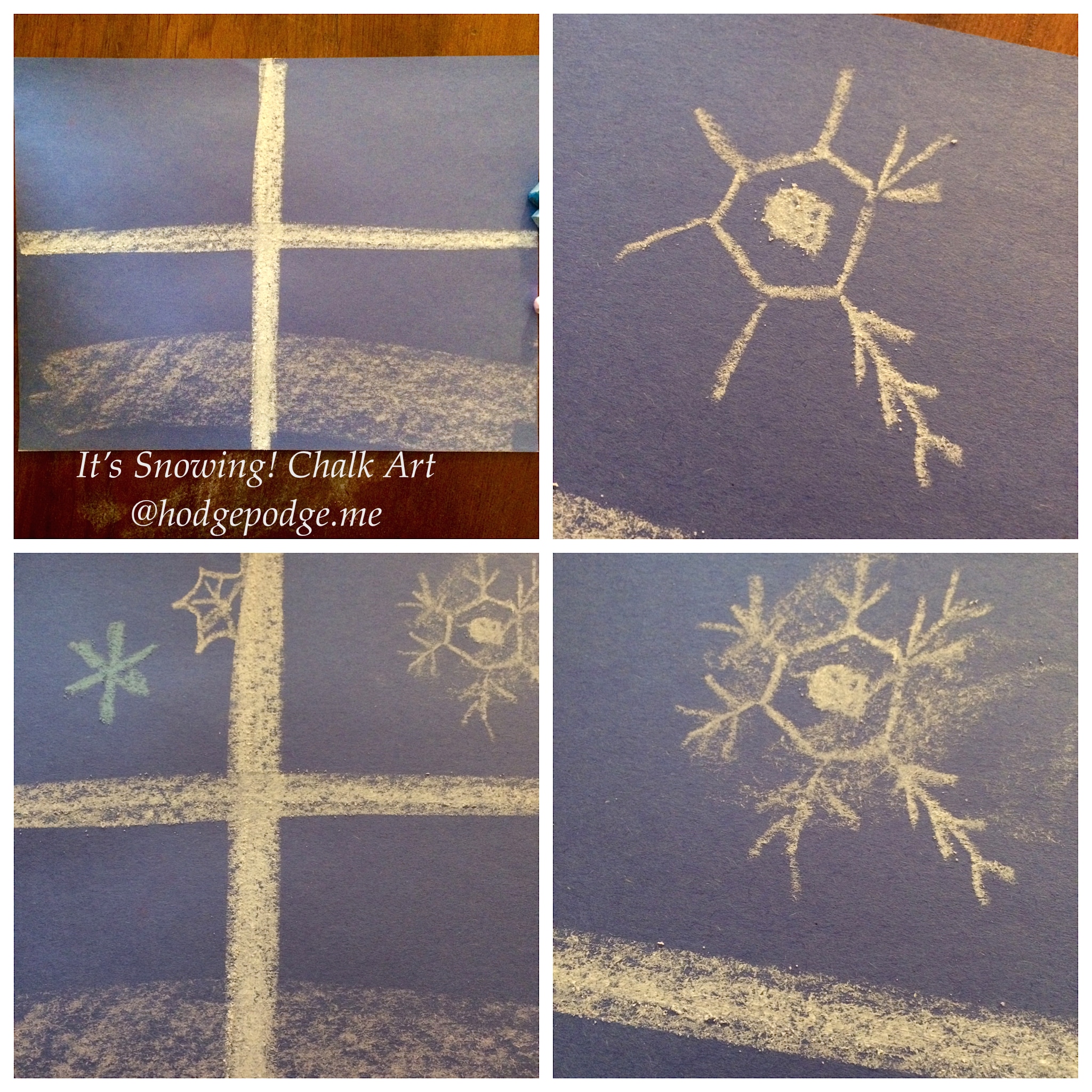 Snowflakes Chalk Art Tutorial - Your BEST Homeschool