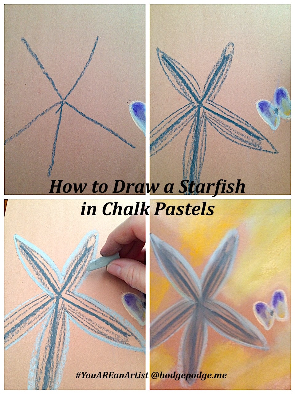 Seashells Chalk Art Tutorial - Your BEST Homeschool