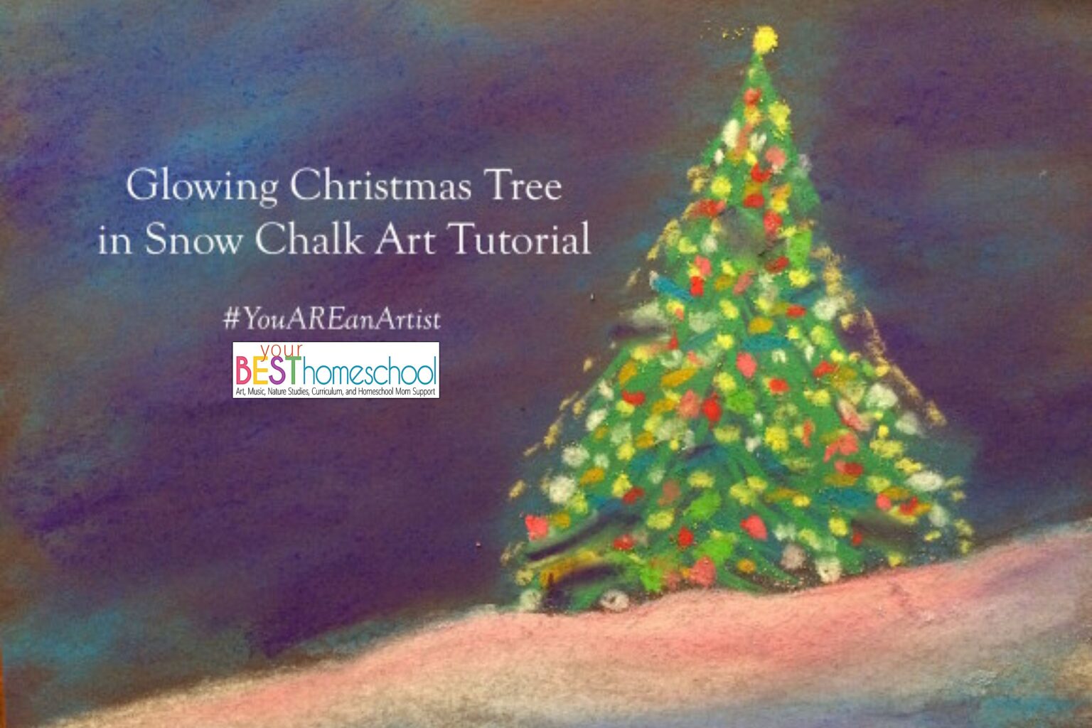 Glowing Christmas Tree Kids' Art Tutorial Perfect for the Whole Family ...